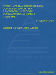ENVISION MATHEMATICS 2020 COMMON CORE STUDENT EDITION 1-YEAR ...