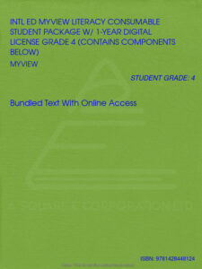 INTL ED MYVIEW LITERACY CONSUMABLE STUDENT PACKAGE W/ 1-YEAR DIGITAL ...
